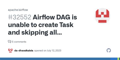 Airflow Dag Is Unable To Create Task And Skipping All Remaining Tasks