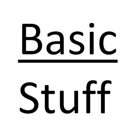 Basic Stuff Youtube