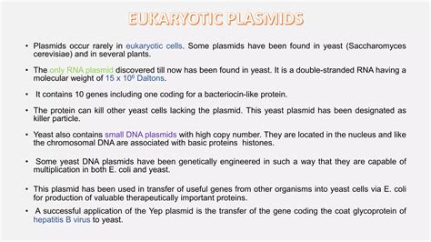 Plasmid Types And Its Propertiespptx