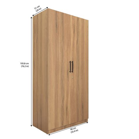 Keris 2 Door Almirah With Hanging Rod And Premium Finish Spacesbyu