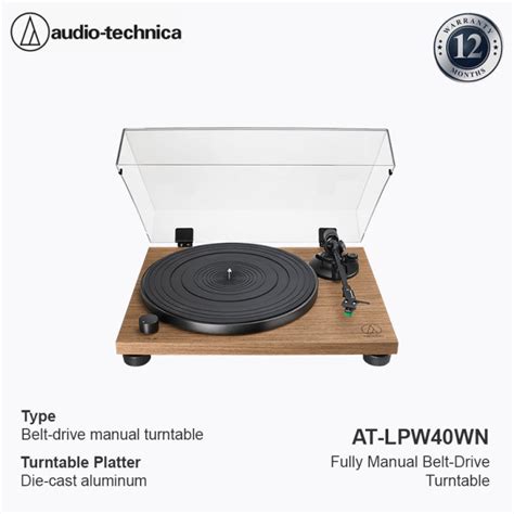 Audio Technica At Lpw40wn Fully Manual Belt Drive Turntable Lazada Indonesia