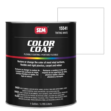 Color Coat Plastic And Vinyl Flexible Coating Tinting White 1 Gallon