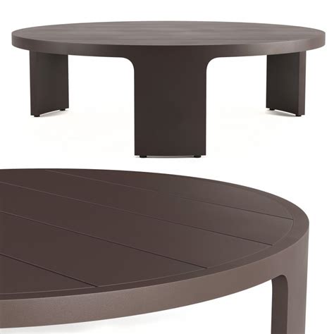 Rh Bronte Aluminum Round Coffee Table 3d Model For Corona