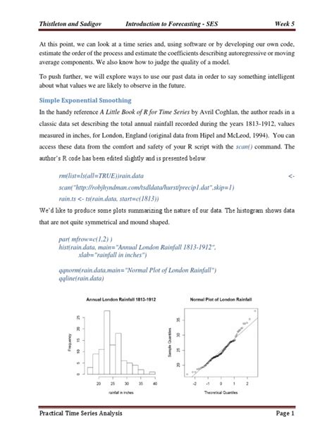 Introduction To Forecasting Ses Pdf Forecasting Applied Mathematics