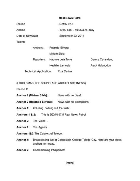 Example Radio Script Pdf