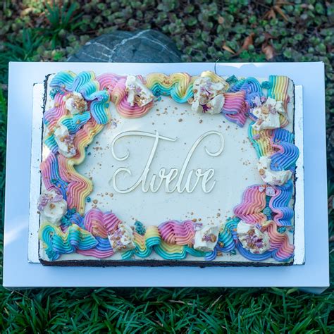 Rainbow Squiggle Sheet Cake Calderacaking