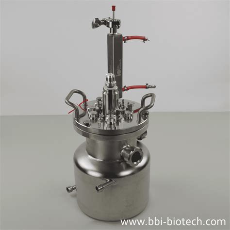 2 L Jacketed Stainless Steel Vessel Bioreactors Fermentors