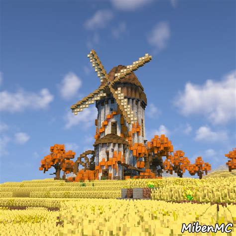 Minecraft Overgrown Windmill Minecraft Overgrown Windmill Build