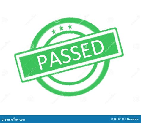 Passed Word On Green Rubber Stamp Stock Illustration Illustration Of Proceed Business 82116143