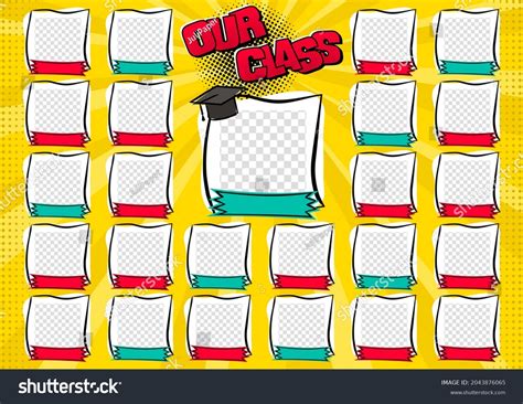 Our Class Photo Frame Teacher Students Stock Vector Royalty Free