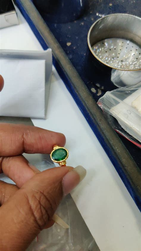 Natural Emrald Ring Gold Ring Designs Stone Ring Design