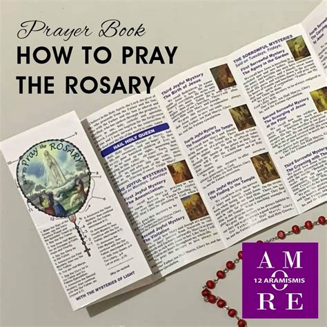 Prayer Pamphlet With Rosary How To Pray The Rosary Catholic Prayer