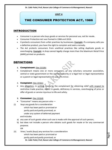 lab unit 4 pdf consumer protection goods