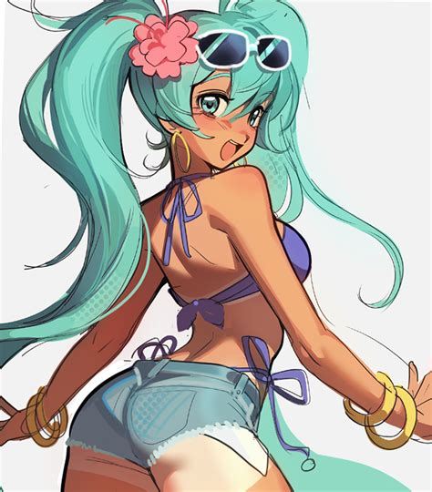 Erinartista Brazilian Miku Hatsune Miku Vocaloid 1girl Aqua Hair
