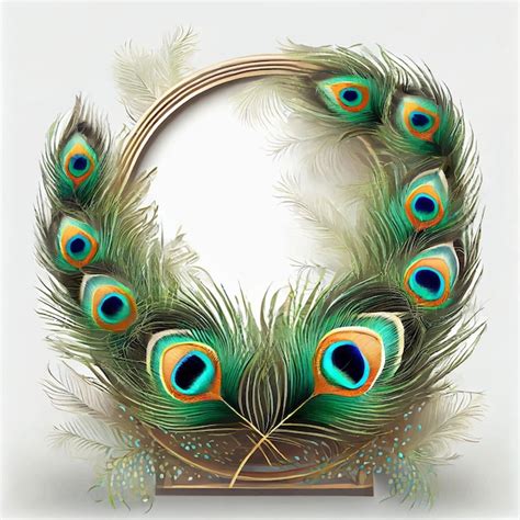 Premium Vector Frame With Peacock Feathers Premium Vector Frame With Peacock Feathers