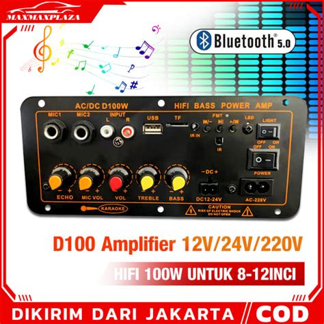 D100 100 300W Bluetooth Amplifier Board 220V 12V 24V Digital Bluetooth Amplifier Amplifier