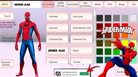 How To Create Spider Man In Character Sakura School Simulator Video 🦸