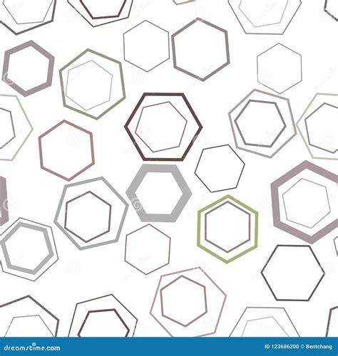 Seamless Abstract Hexagon Geometric Pattern Colorful Artistic For