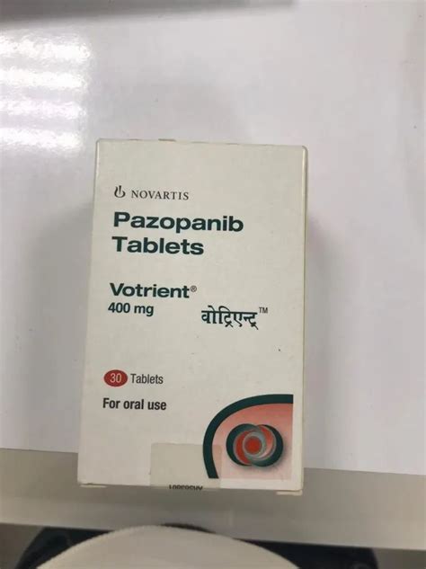 Pazopanib Votrient 400mg Tablet Novartis 1 Strip Of 30 Tablets At