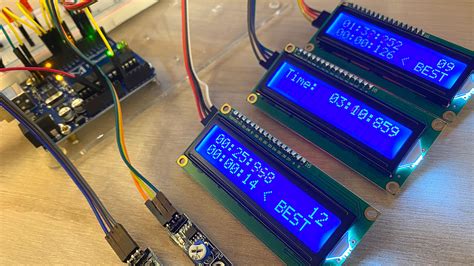 arduino carrera bahn projekt rundenzeit counter mit lcd arduino