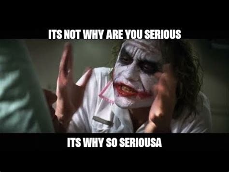 Why So Serious Joker Meme