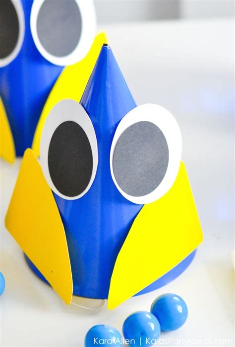 Finding Dory Birthday Party Ideas Diy Dory Party Hat Kpi Finding Dory Birthday Party