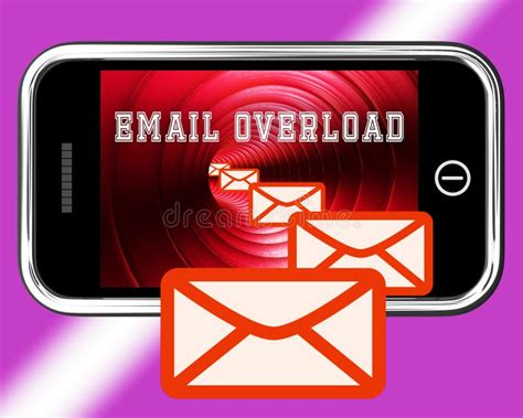 email overload spam communication stress 3d rendering stock