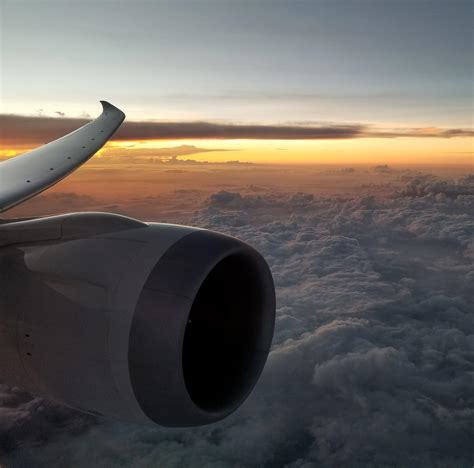 787 Wing Flex At Sunset Aviation