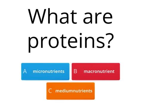 Nutrients For Revision Quiz