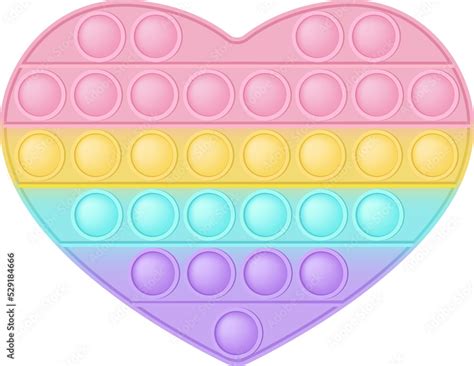 Popit Figure Heart As A Fashionable Silicon Toy For Fidgets Addictive