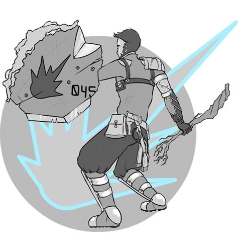 Ethan After The Crash Of The Talju Using A Buckler Straight From The Hull Of Ship And Wielding