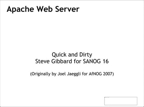 Apache Ppt