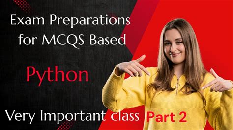 Python Exam Preparation Guide Mcqs Based Step By Step Tutorial By Sir