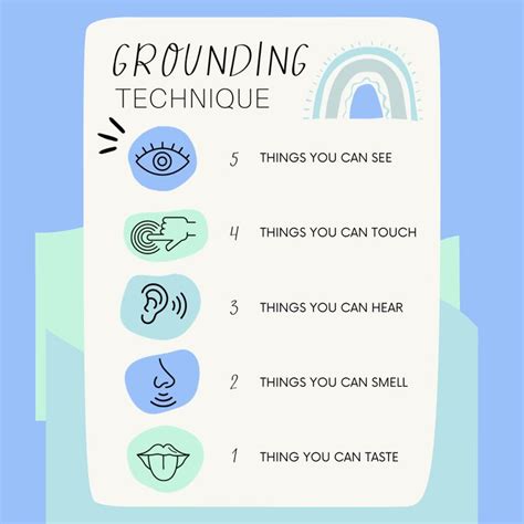 54321 Grounding Technique Therapy Skill 🤍🌱 In 2024 Grounding