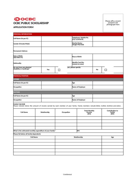 Ocbc Public Scholarship Application Form Pdf Banks Privacy