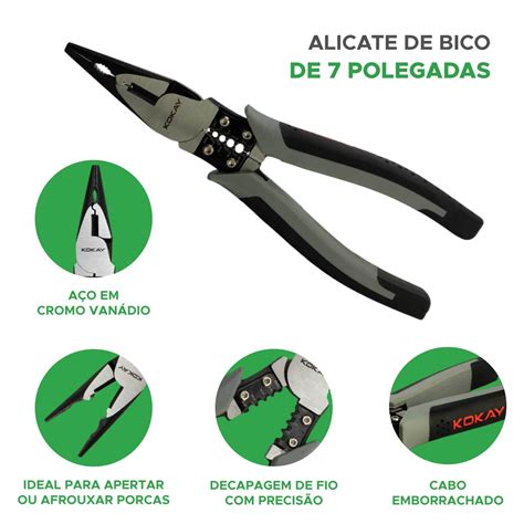 Alicate Bico De Cromo Vanádio Profissional 7 Polegadas Mixtou