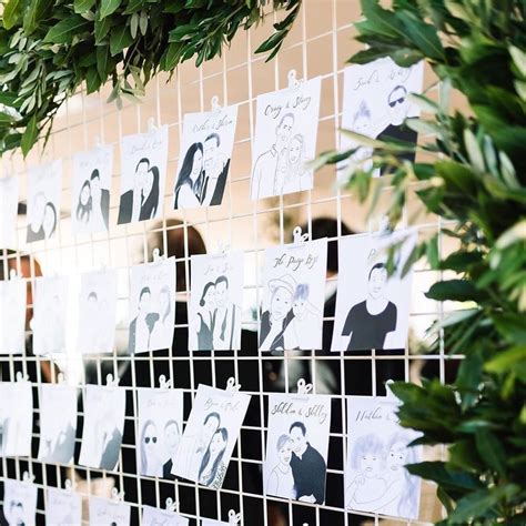 Weddingwire On Instagram “these Adorable Illustrations Served As A Seating Chart And A