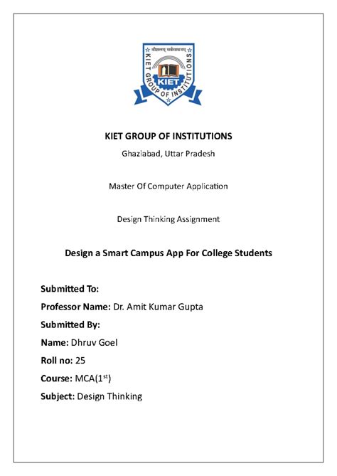 Dhruv Dt Kjsdoifj Master Of Computer Applications Kiet Group Of Institutions Ghaziabad