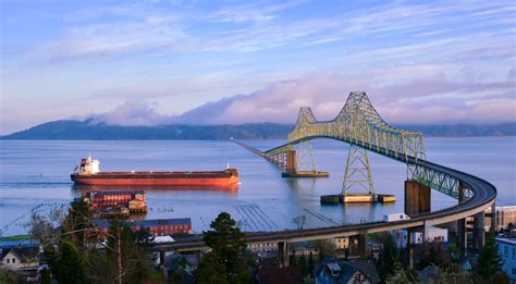 Industrial History 1966 Us 101 Astoria Megler Bridge Over Columbia