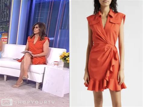 Outnumbered May 2025 Lisa Boothes Red Ruffle Wrap Mini Dress Shop