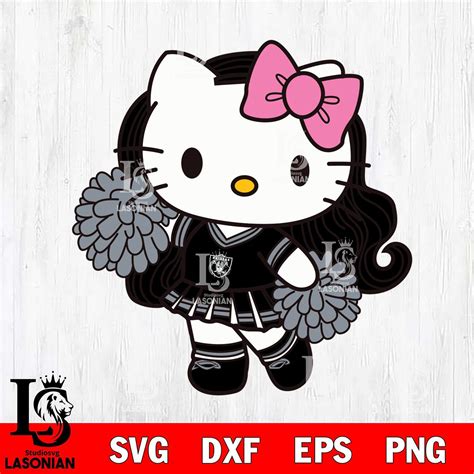 Las Vegas Raiders Hello Kitty Cheerleader 7 Lasoniansvg