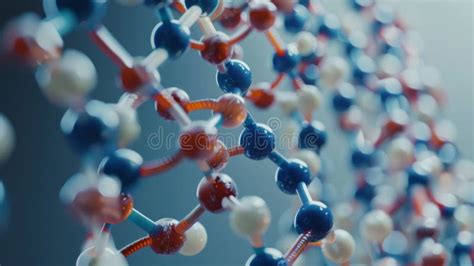 Complex Molecular Structure With Detailed Bonds Stock Illustration