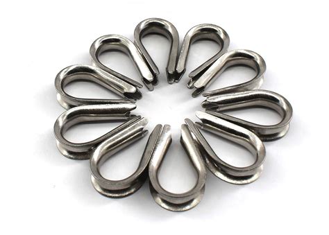 10 Pcs M12 304 Stainless Steel Thimble For Wire Rope Cable Wire Ring