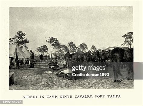 Camp Of Ninth Cavalry United States Army Port Tampa Florida During The