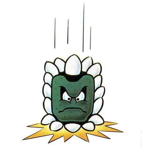 The Video Game Art Archive Thwomp From ‘super Mario World On The Super
