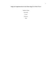 Cisco Packet Tracer Smart Home Project Docx Design And Implementation Of Smart Home Using