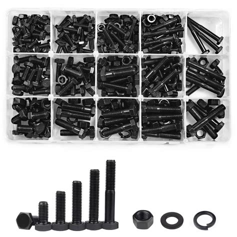 615 Pcs Grade 8 Bolts And Nuts Assortment Kit 14 20 516 18 38 16