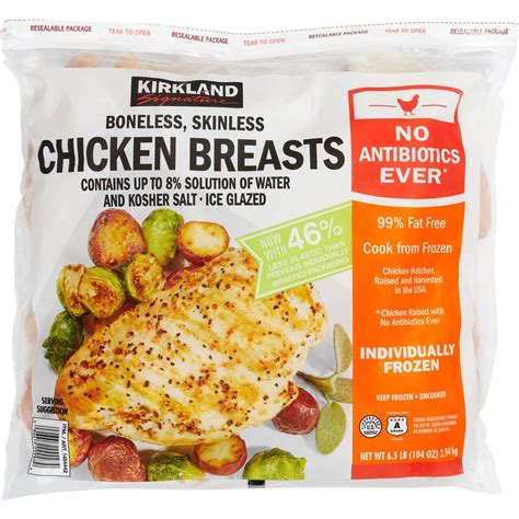 Kirkland Signature Chicken Breasts Boneless Skinless 6 5 Lbs Costco