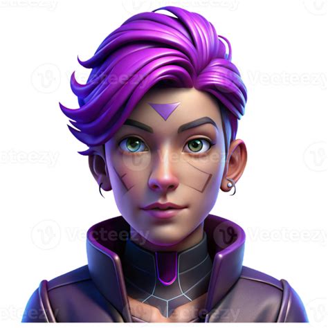 Stunning Modern Portrait Of A Non Binary Person With Vibra Premium