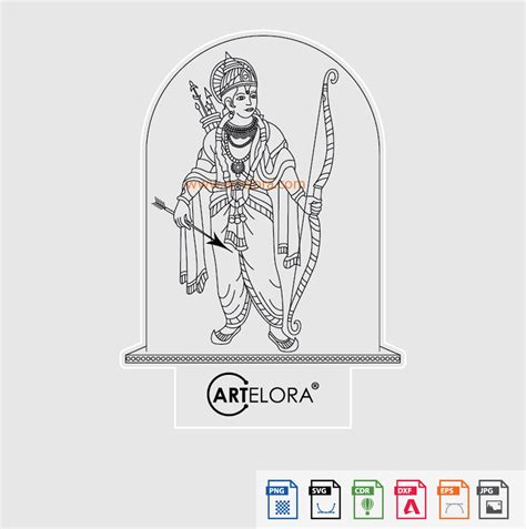 Laser Engraving Jay Shri Ram Artelora
